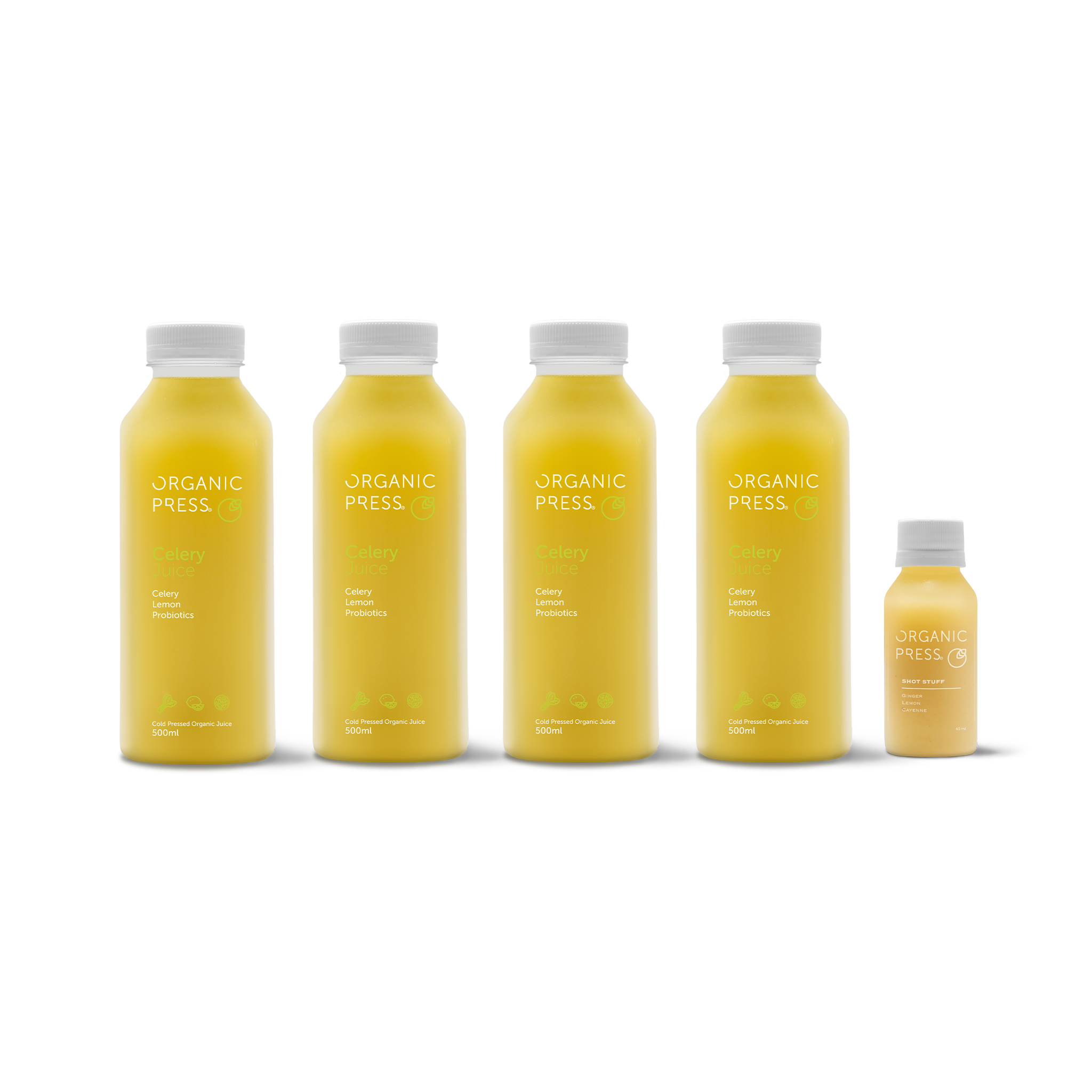 Celery Pack (4 Juices & 1 Shot) – Organic Press Juices