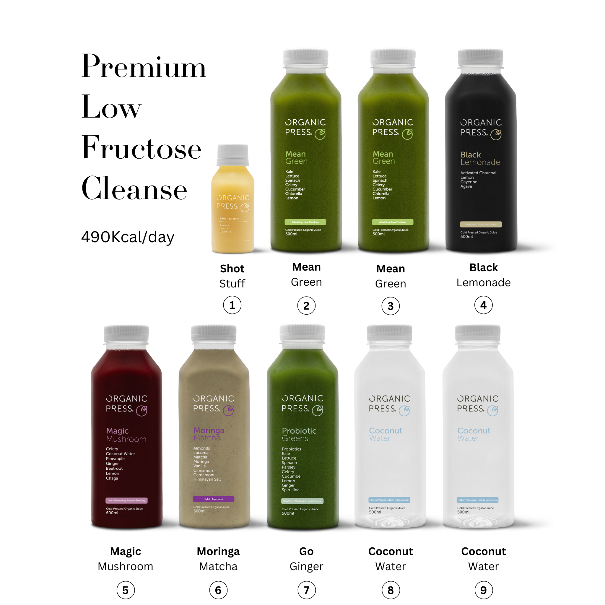 Premium Cleanse (8 Juices) – Organic Press Juices